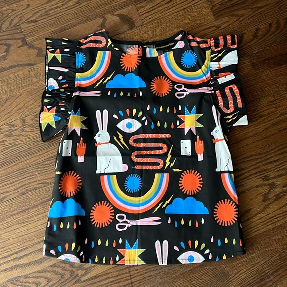 Nooworks | Tops | Nooworks Magic Ruffle Top By Lisa Congdon | Poshmark